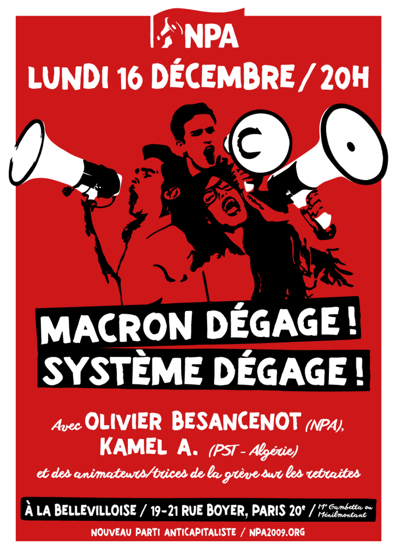 Paris - Meeting du NPA avec Olivier Besancenot | NPA