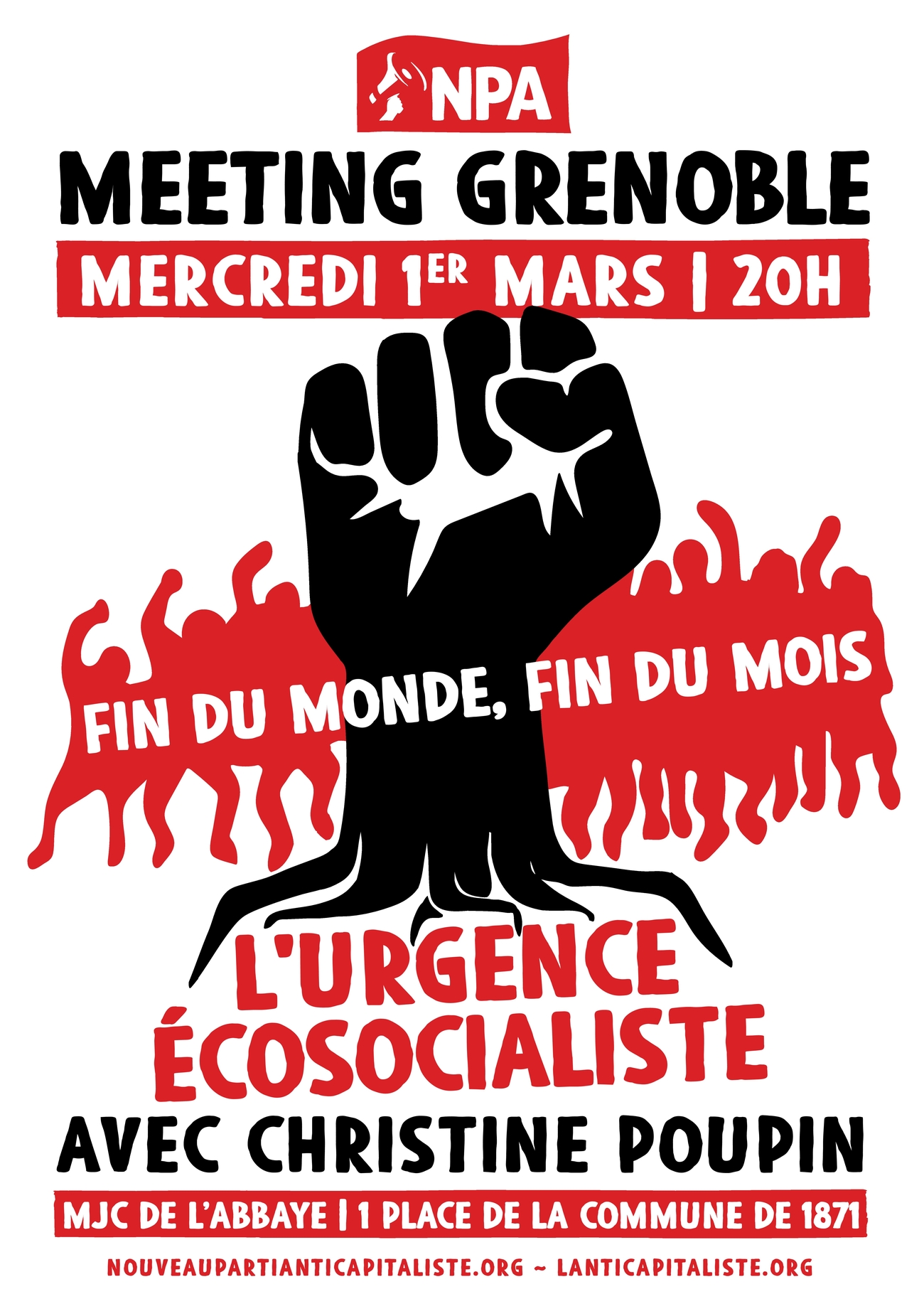 Grenoble - Réunion publique du NPA avec Christine Poupin | NPA