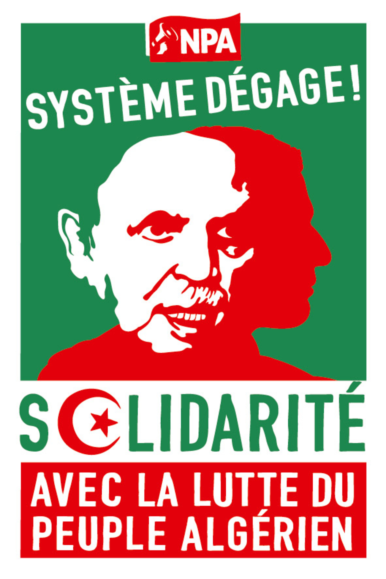 Affiche “Solidarité avec la lutte du peuple algérien” | NPA