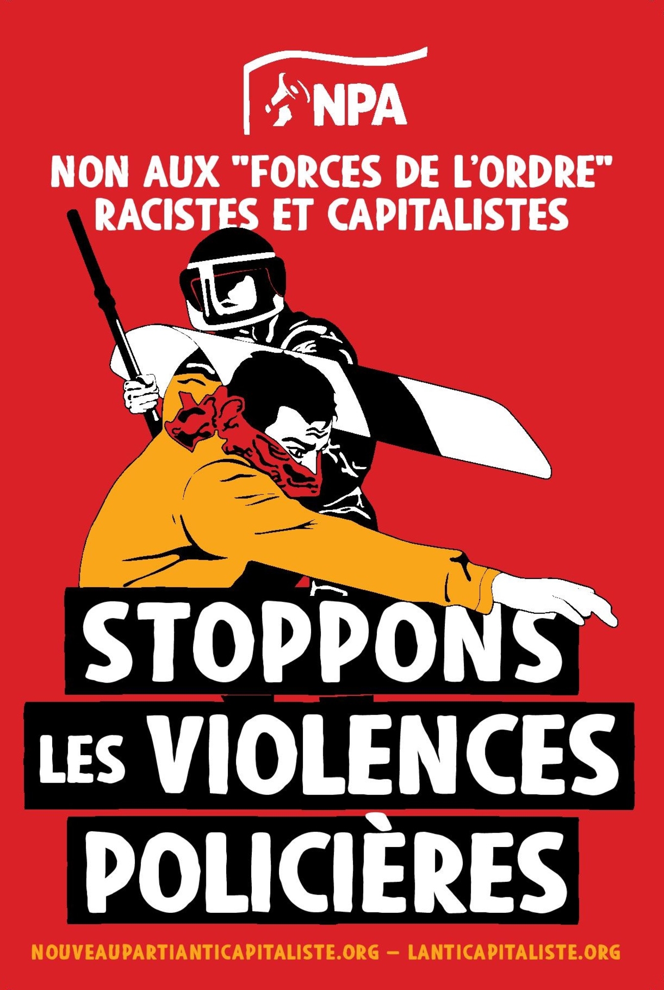 Autocollant : « Stoppons les violences policières » | NPA