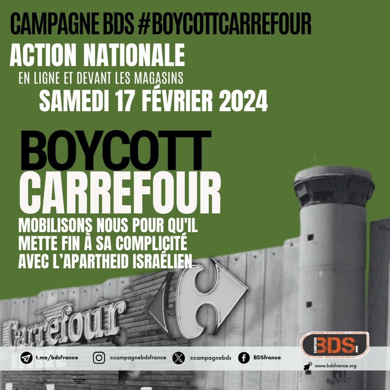 Journée de campagne BDS : Boycott Carrefour | NPA